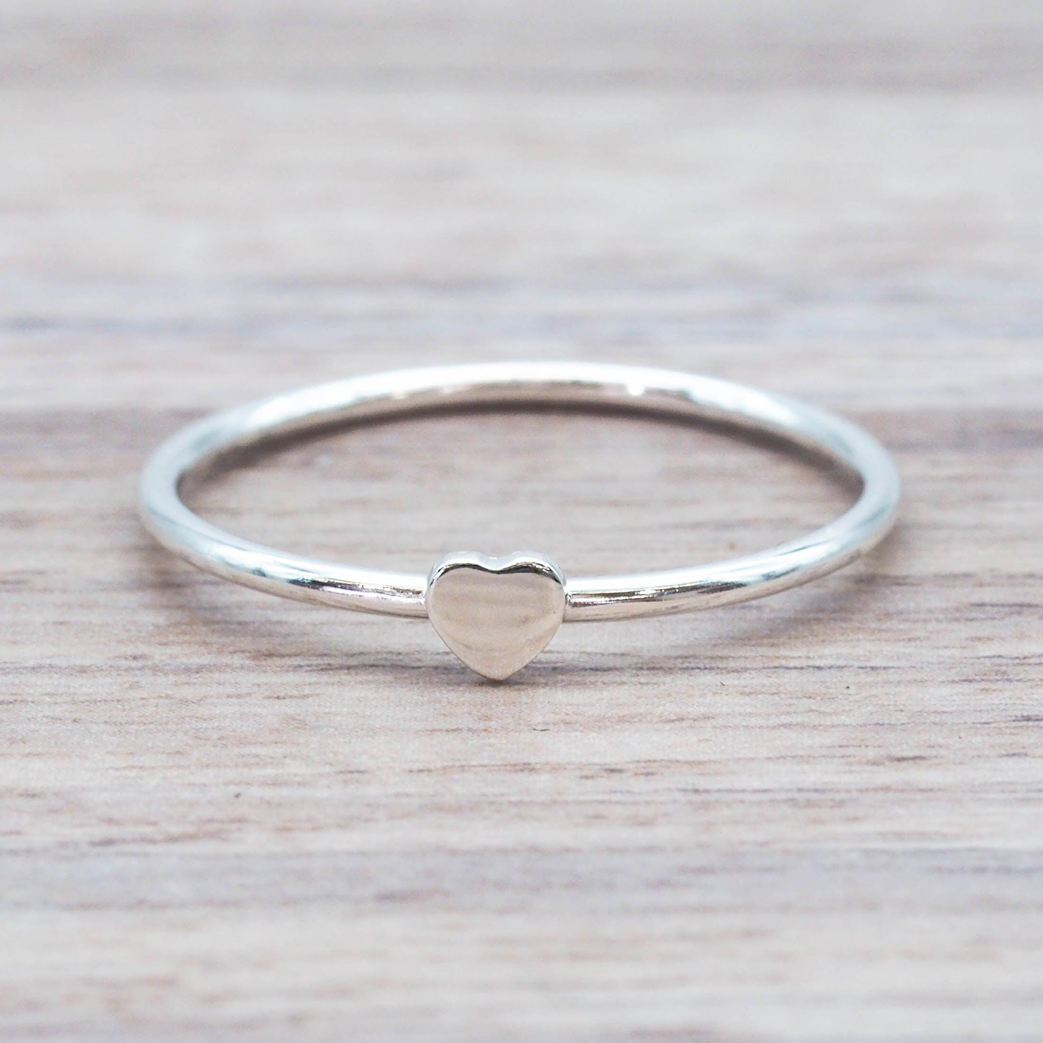 Dainty Heart Ring - Sterling Silver Jewellery – www.indieandharper.com